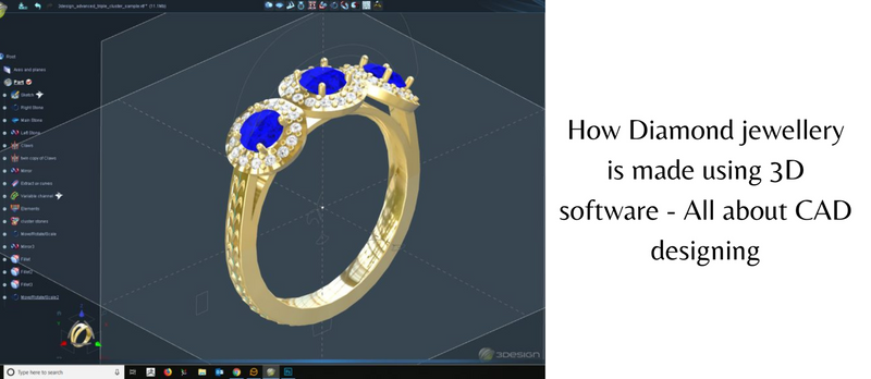 How Diamond jewellery is made using 3D software - All about CAD ...